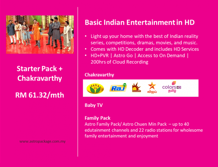 Astro Starter Pack Chakravarthy Detail | Astro Broadband