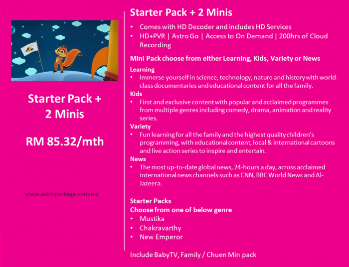 Astro Package Starter Pack 2 Minis Detail | Astro Broadband